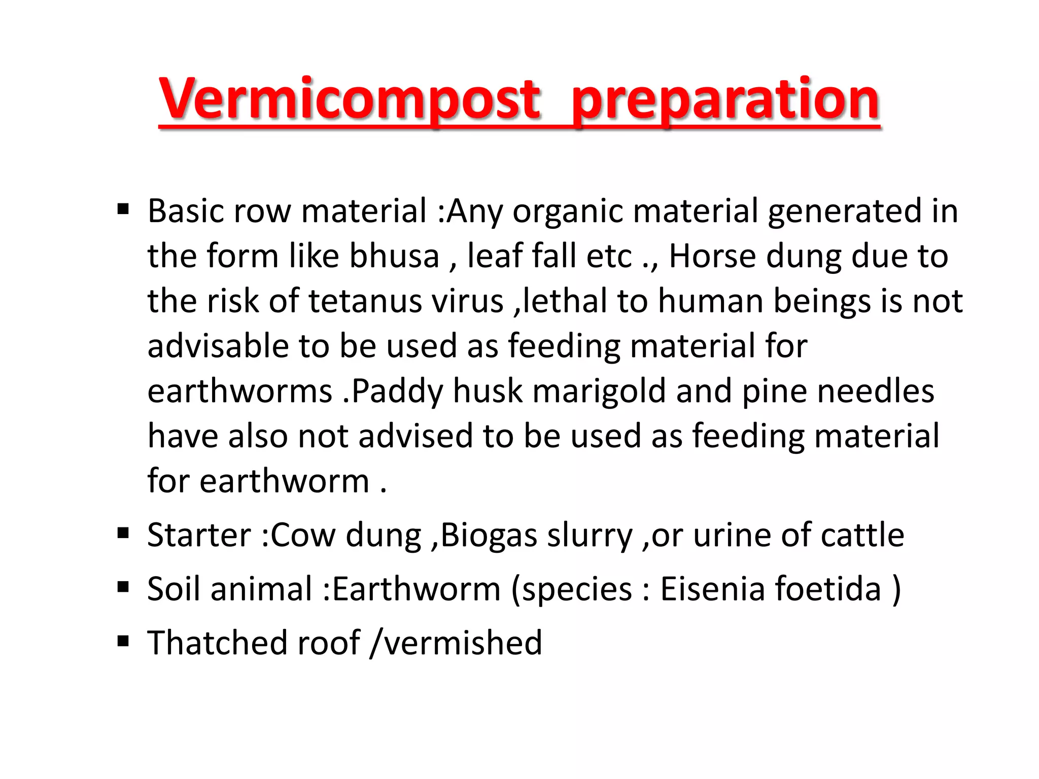 ORGANIC FORMING , VERMICOMPOST. | PPTX