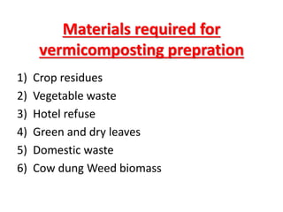 ORGANIC FORMING , VERMICOMPOST. | PPTX