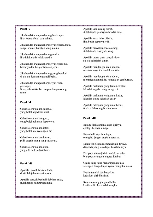 Gurindam dua belas | PDF