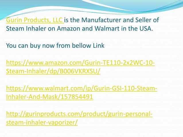 Gurin steam inhaler | PPT