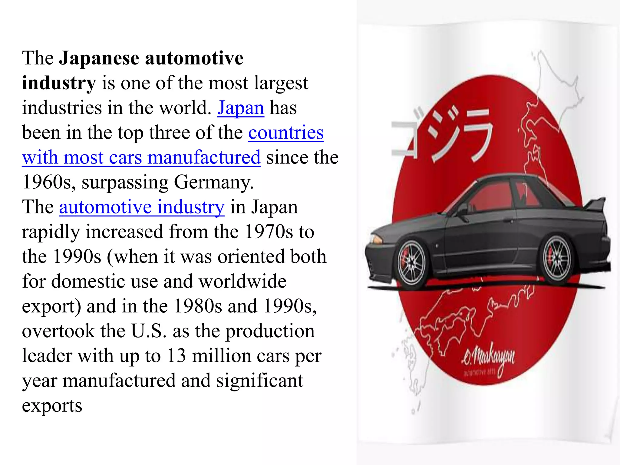 Japanese automakers and car makers | PPTX
