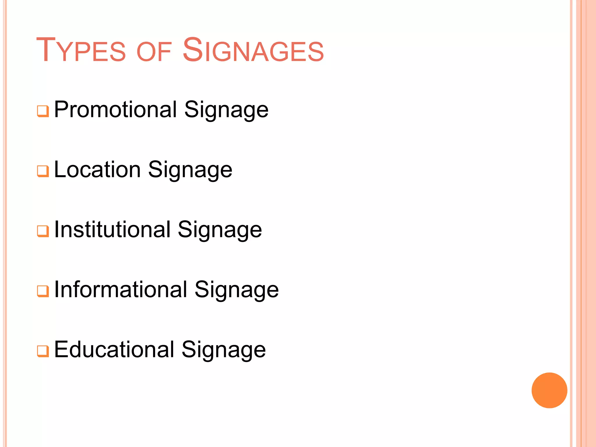 Retail Signages and types of it | PPTX