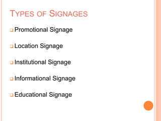 Retail Signages and types of it | PPTX