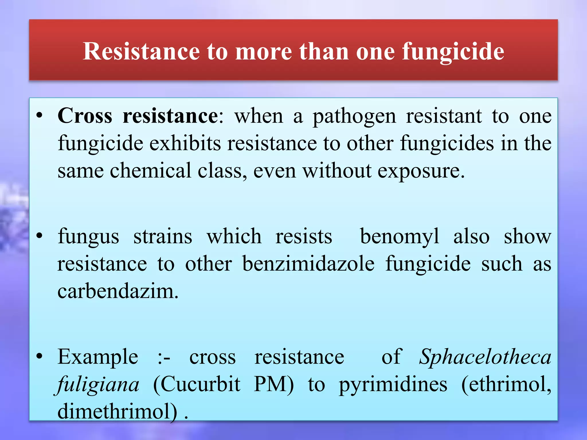 fungicide resistance and its management | PPTX