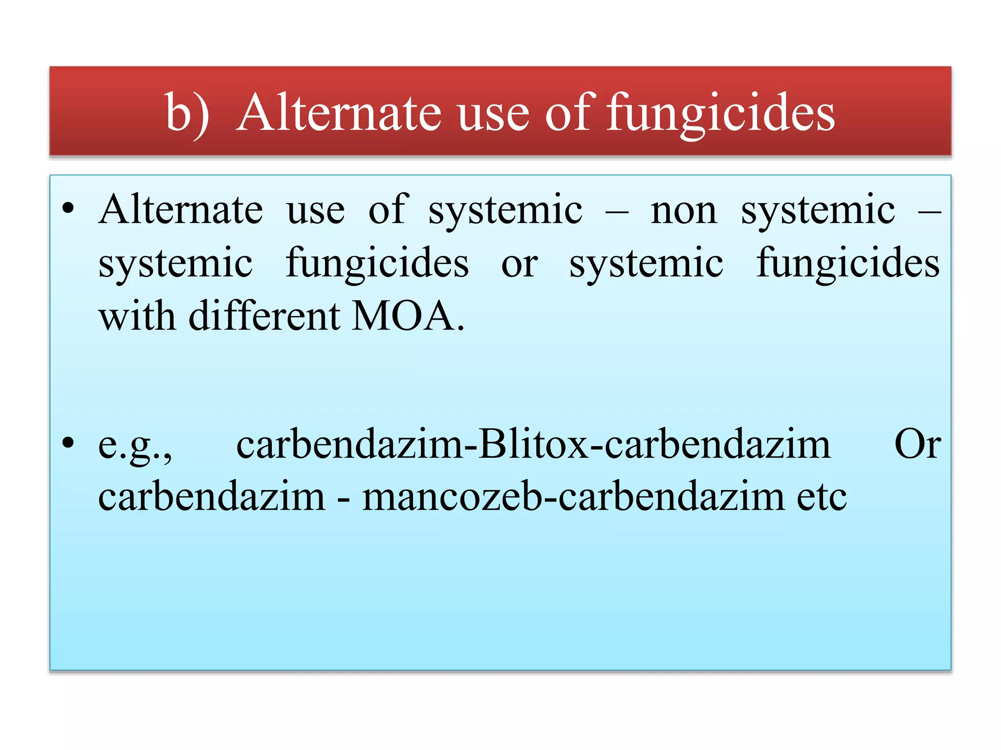 fungicide resistance and its management | PPTX