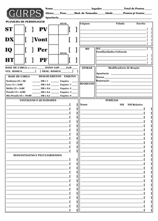 Gurps 4ª Edição | PDF