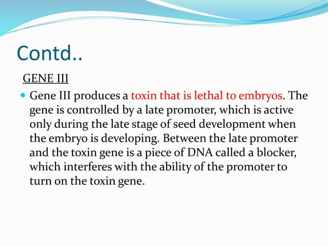 GURT (Genetic use restriction technology) | PPTX | Agriculture | Industries