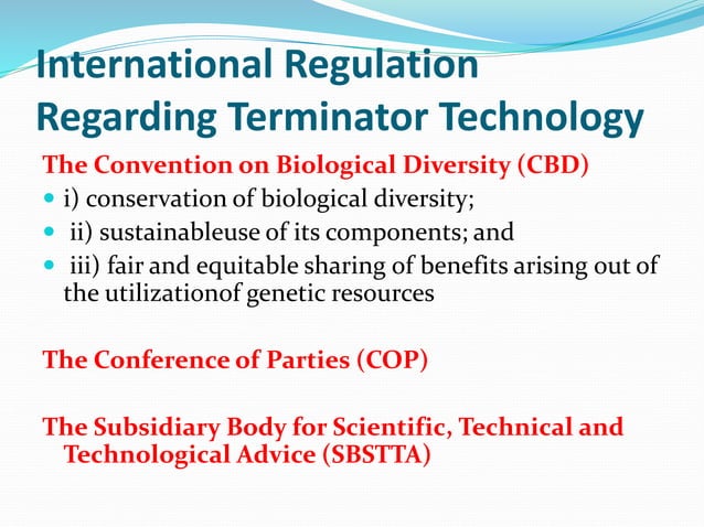 GURT (Genetic use restriction technology) | PPTX | Agriculture | Industries