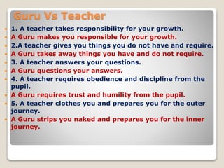 Guru and teacher | PPTX