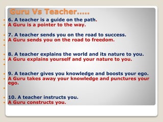 Guru and teacher | PPTX