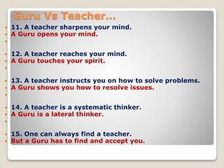 Guru and teacher | PPTX