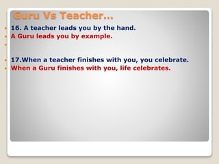 Guru and teacher | PPTX