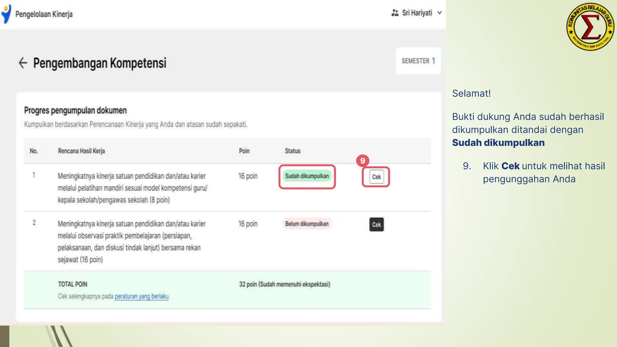 Panduan Pengisian E-Kinerja Guru dan Kepala Sekolah yang terintegrasi dengan PMM.pptx