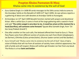 Sri Guru Gobind Singh Ji - A Saint and Soldier | PPT