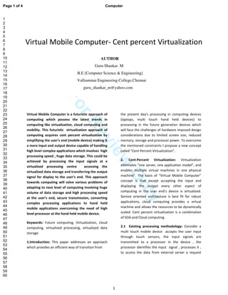 Guru ieee review_cent percent virtualization | PDF | Cloud Computing | Internet