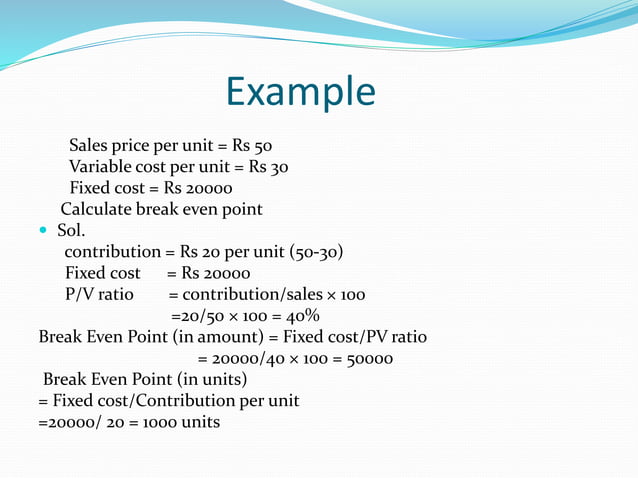 Cost Volume Profit | PPT
