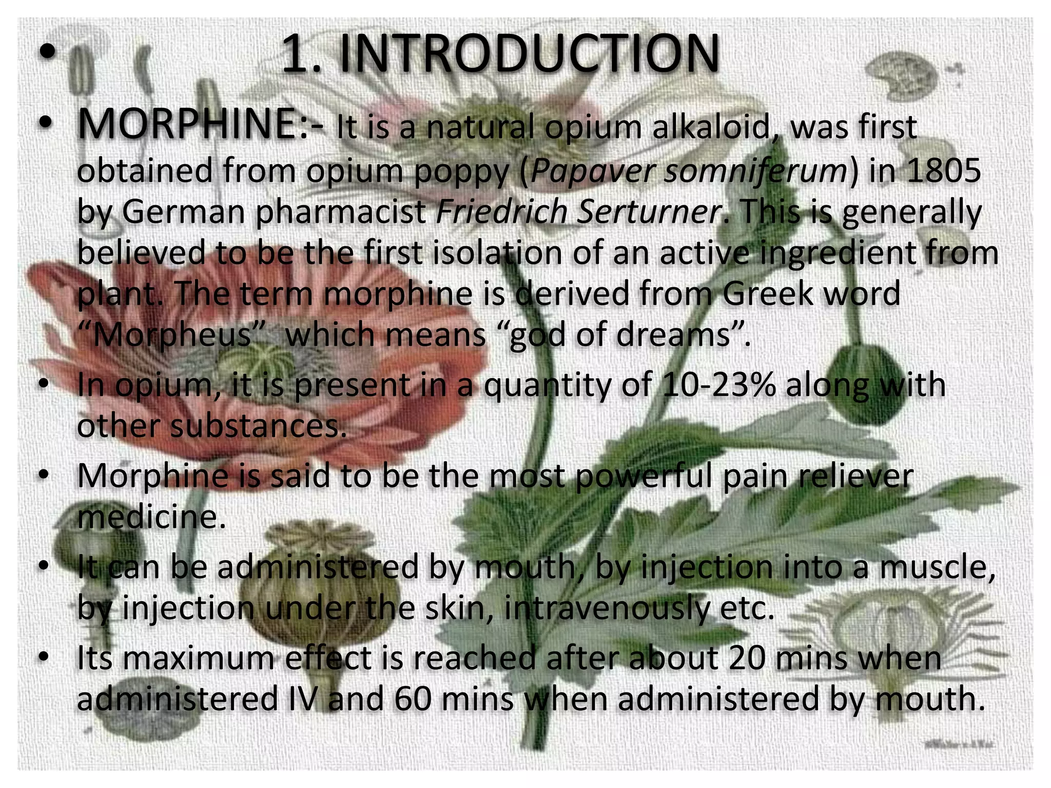 Structural characterization of morphine by using different types of ...