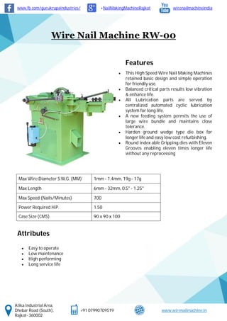 Nail Making Machine | PDF