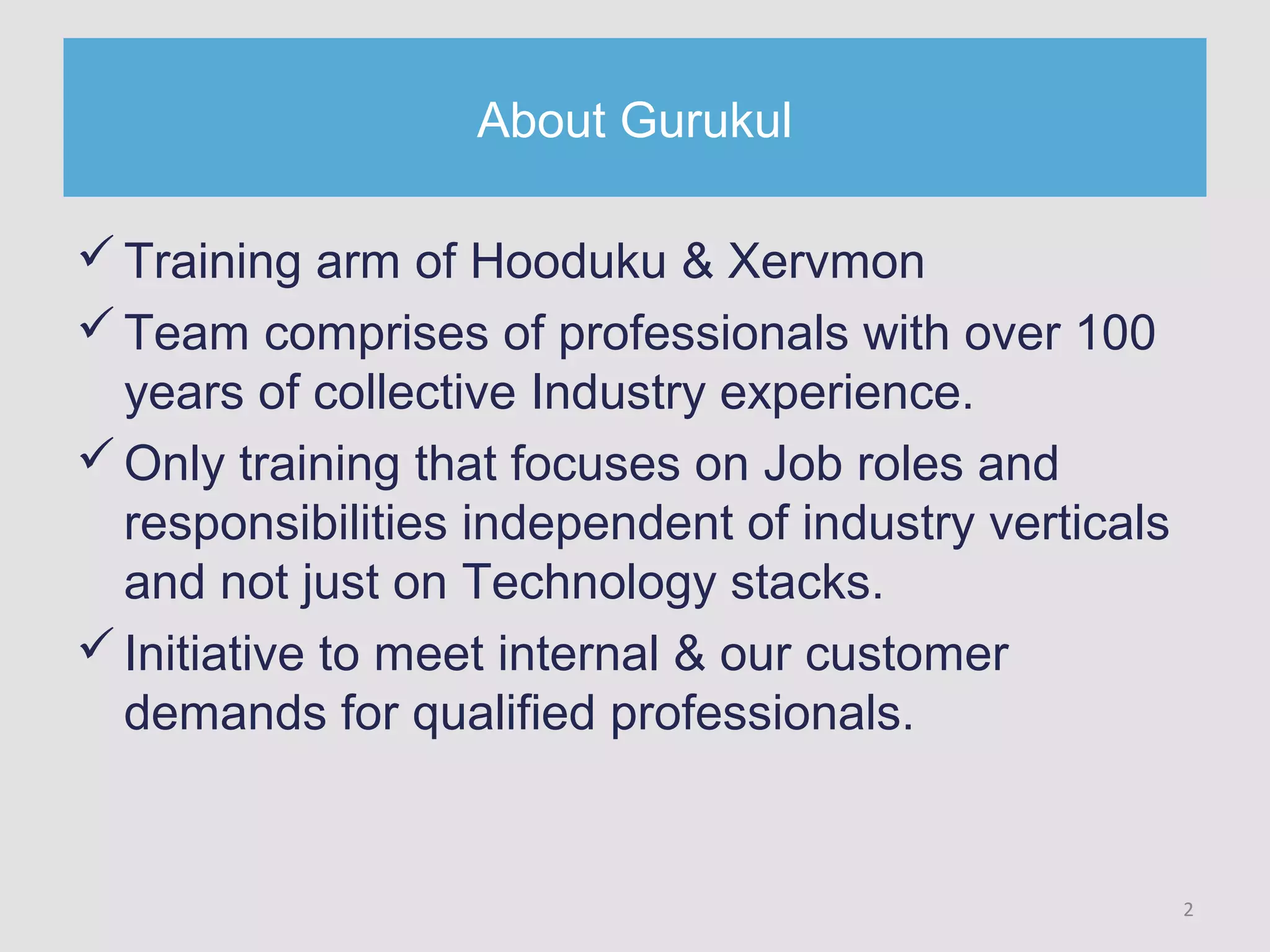 Gurukul Training Initiative | PPT | Cloud Computing | Internet
