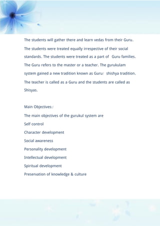 Gurukul system of education | PDF