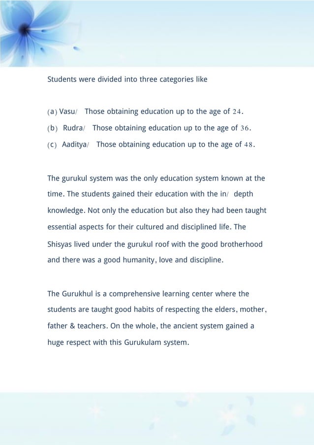 Gurukul system of education | PDF