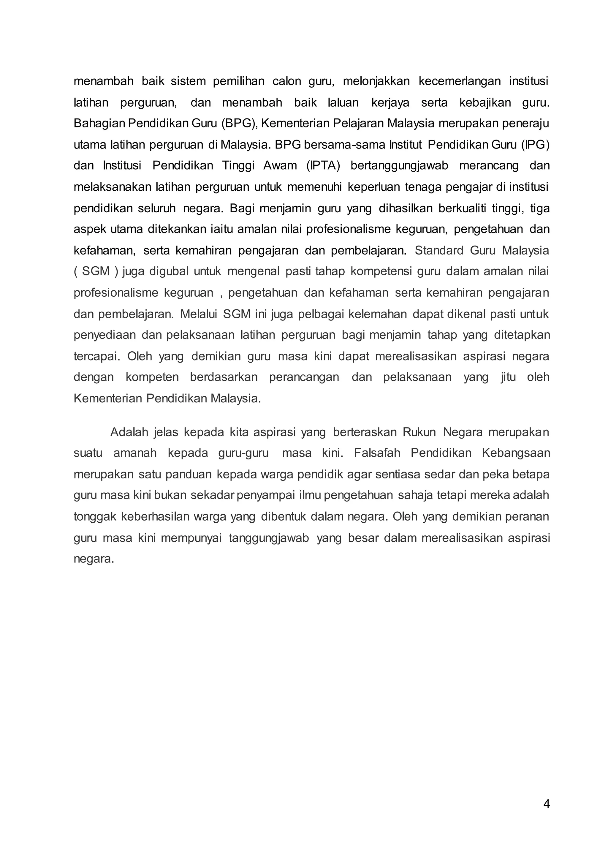 Guru masa kini merealisasikan aspirasi negara | DOCX