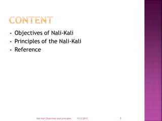 Guru nali kali objectives and principles-1 | PPT