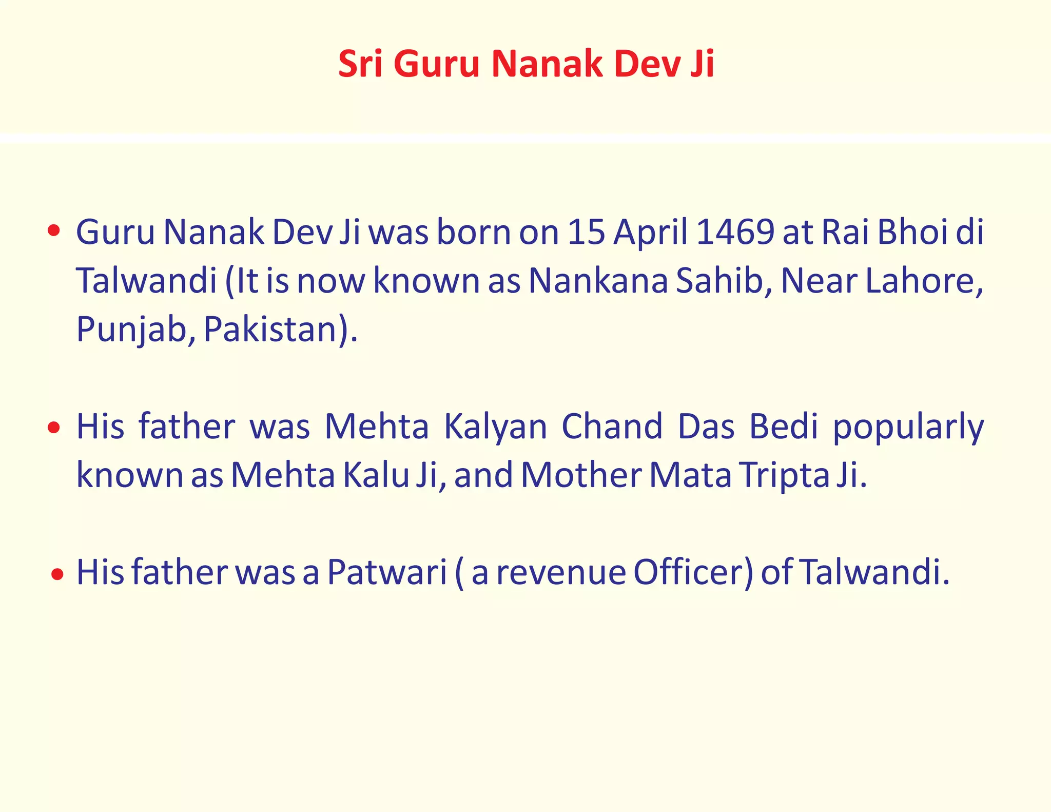 Sri Guru Nanak Dev Ji | PDF