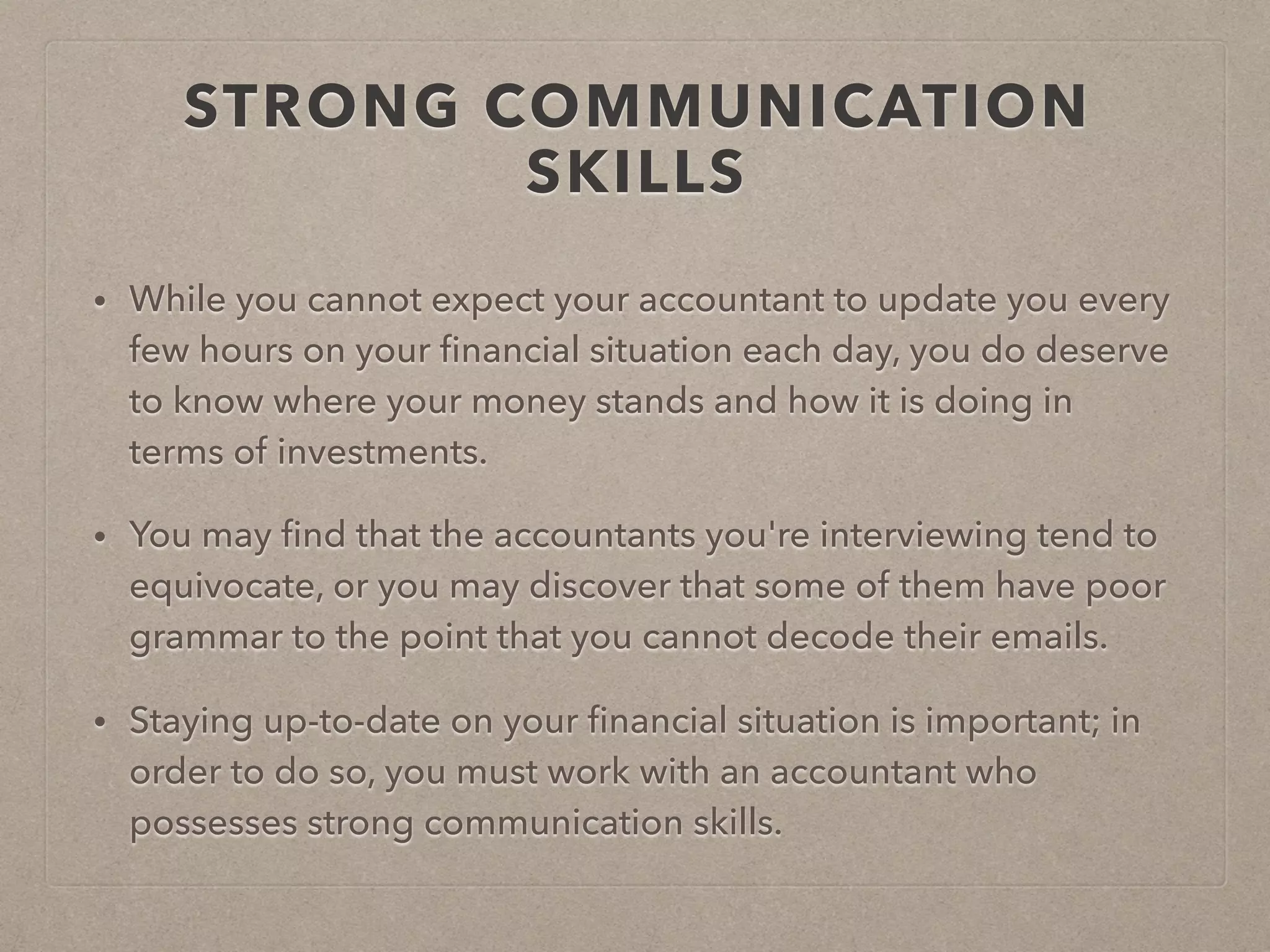 Top 5 Personality Traits of a Great Accountant | PDF