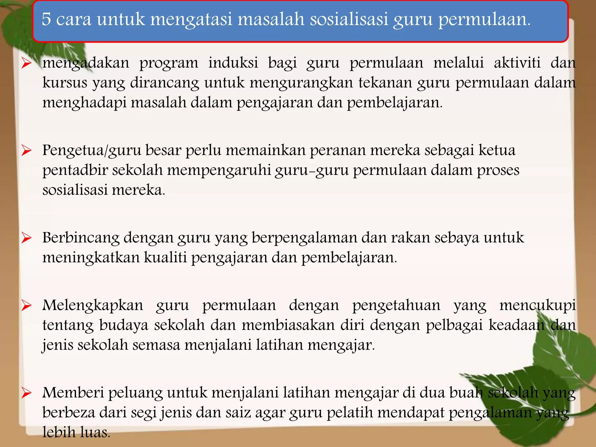Guru permulaan (sosialisasi) | PDF