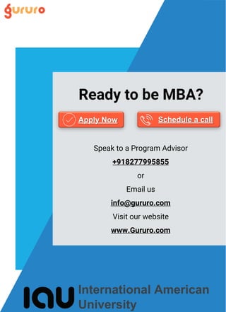 MBA from International American University | Gururo | PDF