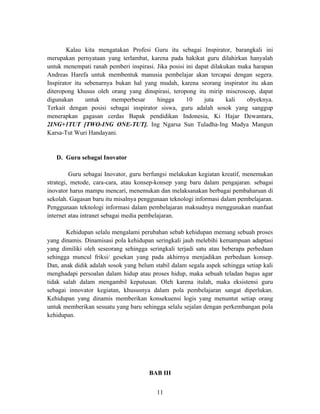 Guru Sebagai Agen Pembelajaran | DOC