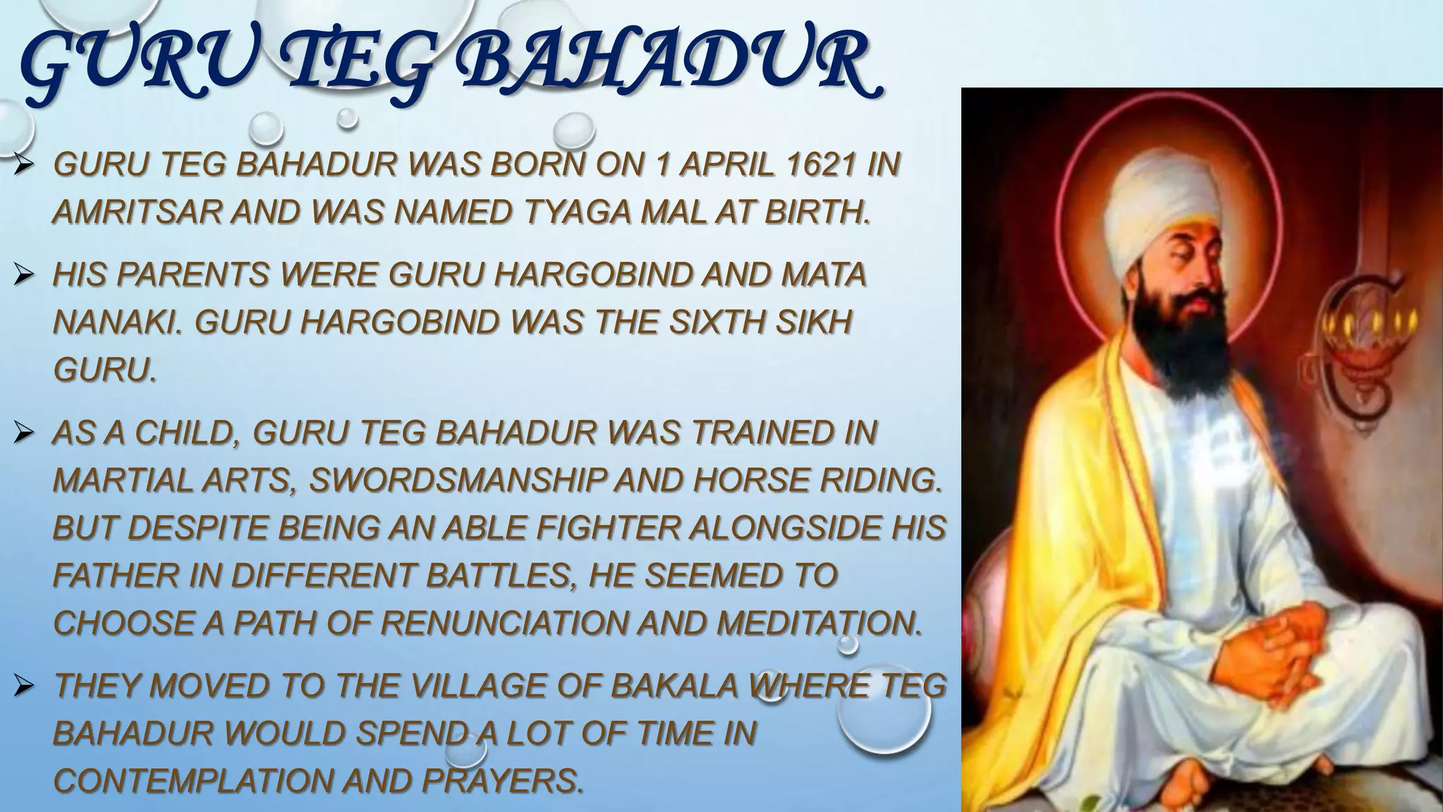 Guru teg bahadur | PPTX