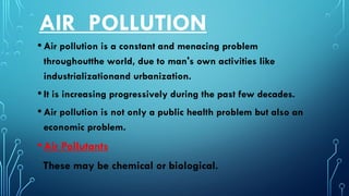 PPT on Air Pollution in social and preventive medicine | PPTX