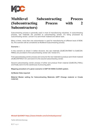 GU_SAP FIORI_Multilevel Subcontracting Process (Subcontracting Process with 2 Subcontractors).docx