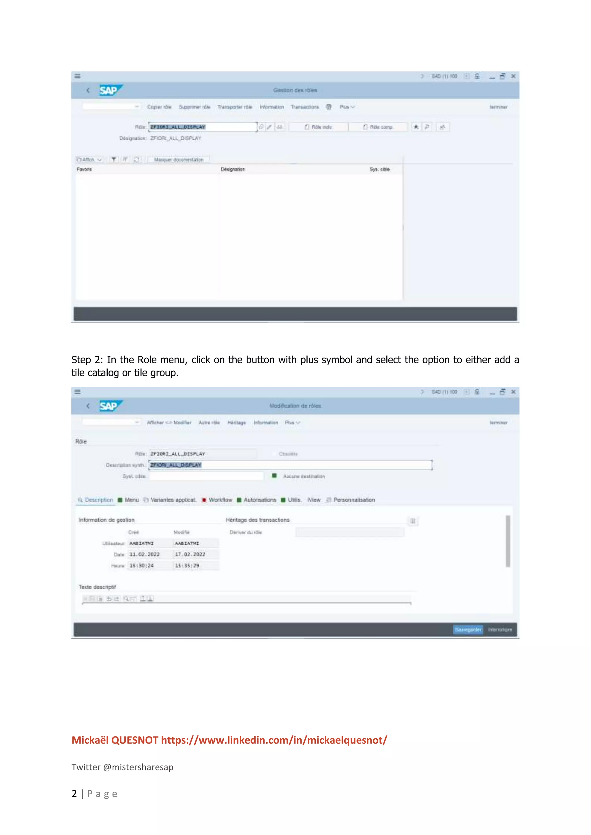 GU_SAP S4 HANA_Assign the Catalogs and Groups to the PFCG (SAP) Role.docx | Computing ...