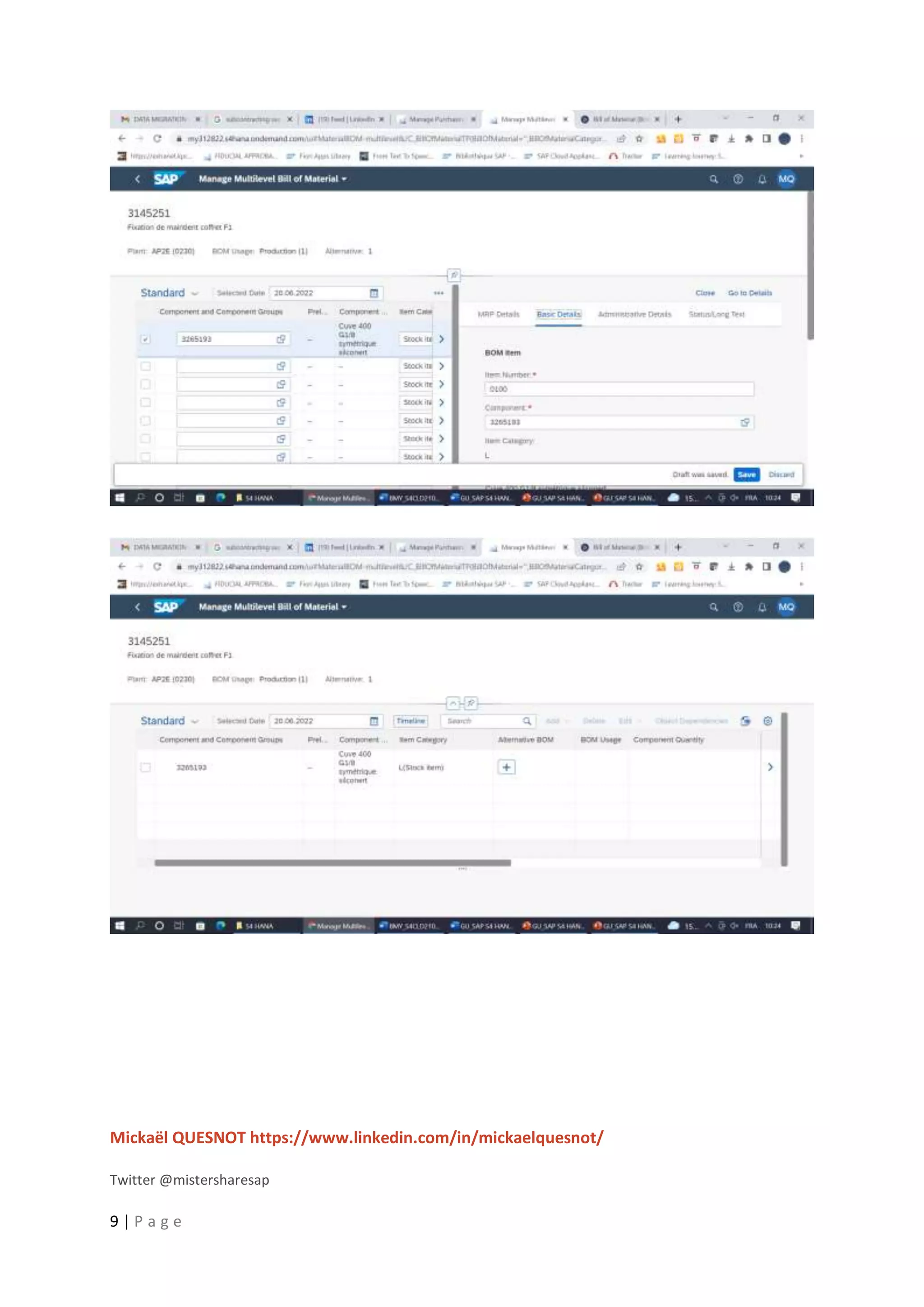 GU_SAP S4 HANA CLOUD_How to create BOM for Subcontracting.docx