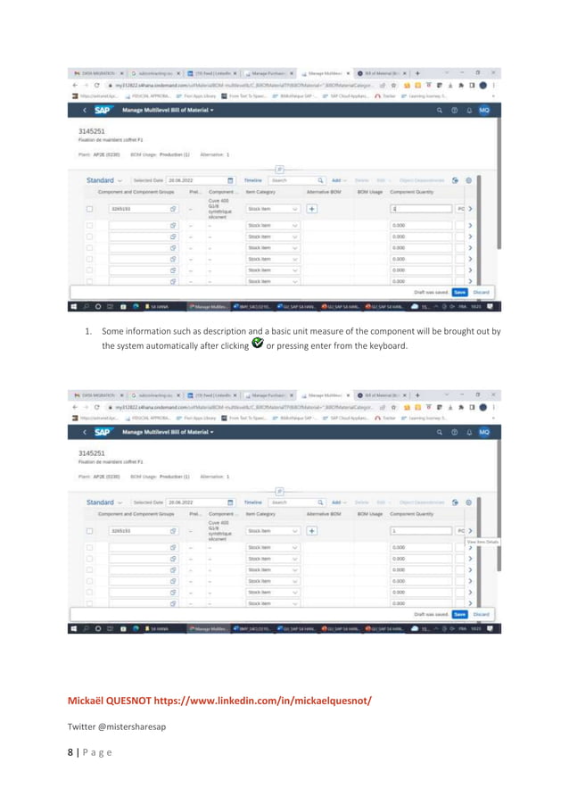 GU_SAP S4 HANA CLOUD_How to create BOM for Subcontracting.docx