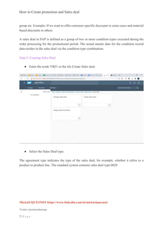 GU_SAP S4 HANA CLOUD_How to Create promotion and Sales deal.docx