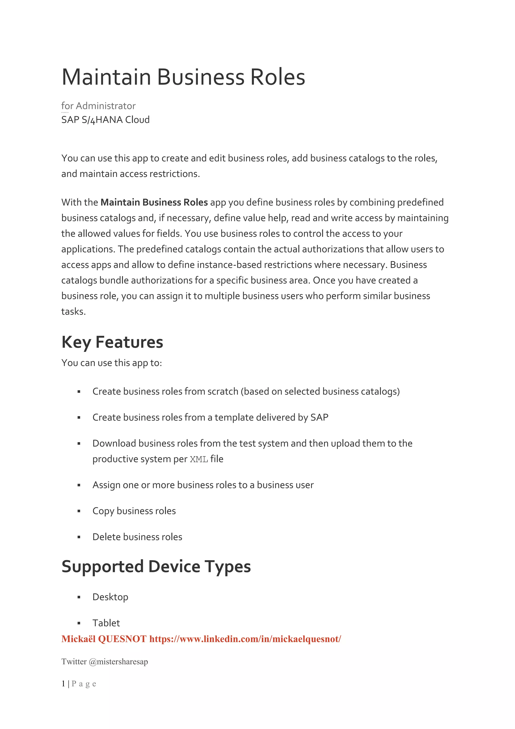 GU_SAP S4 HANA CLOUD_Maintain Business Roles.docx