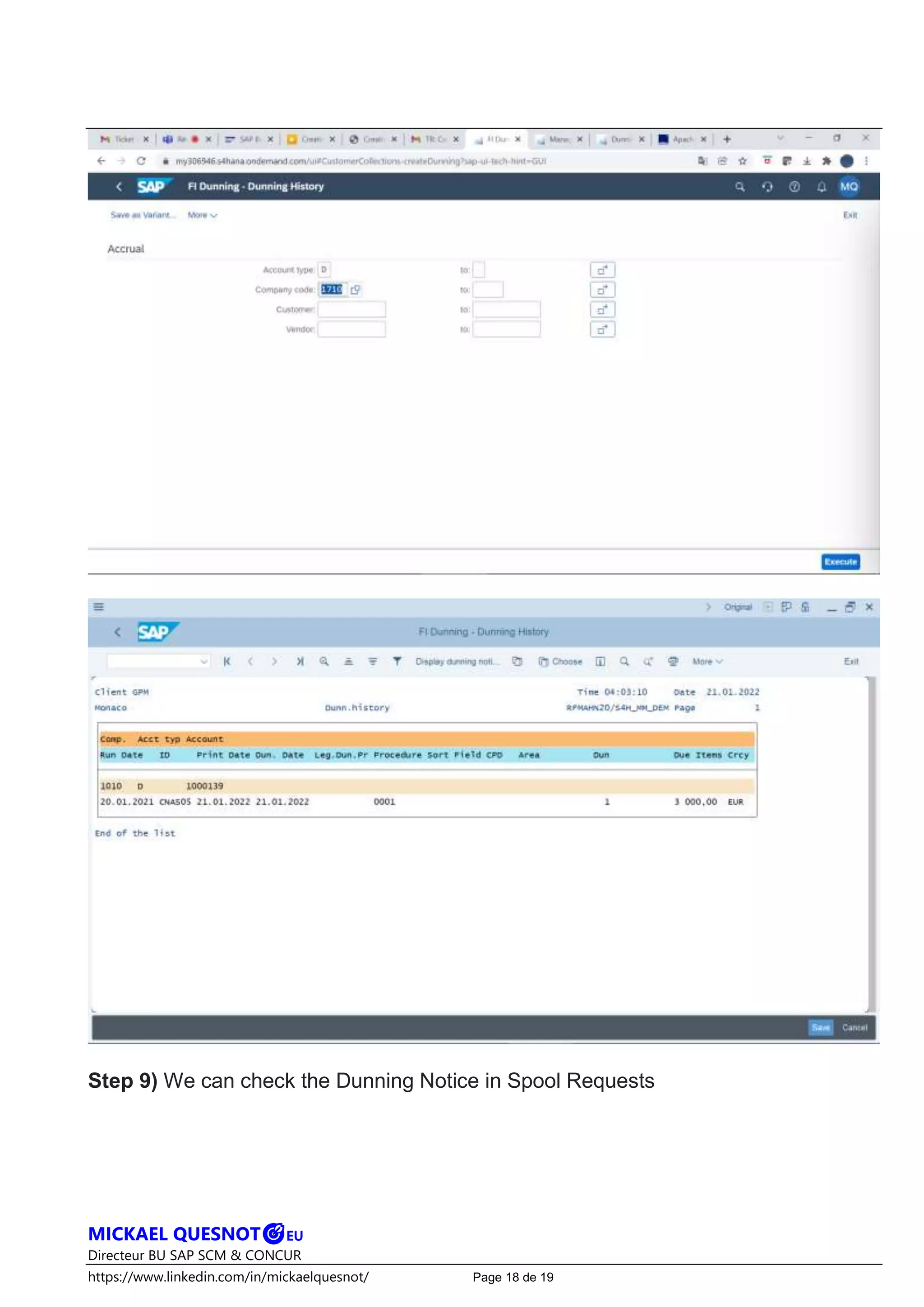 GU_SAP S4 HANA_How to perform Dunning_Create Dunning Notices (F150).docx