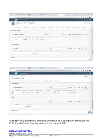 GU_SAP S4 HANA_How to perform Dunning_Create Dunning Notices (F150).docx