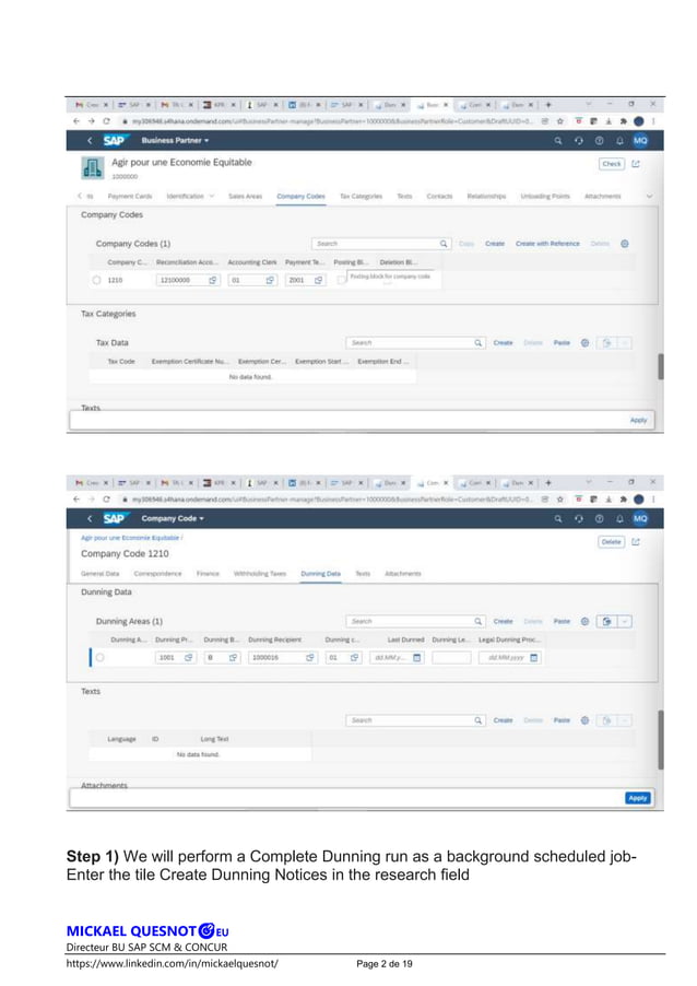 GU_SAP S4 HANA_How to perform Dunning_Create Dunning Notices (F150).docx