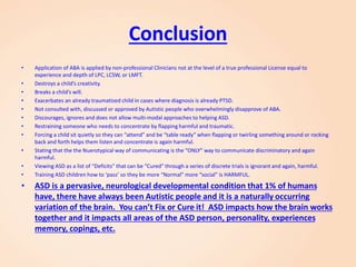 Gus Cruz, LPC "ABA is harmful for Autistic Children" | PPT
