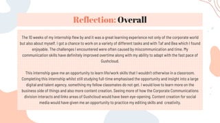 Gushcloud Internship Presentation (VISA3005) | PDF