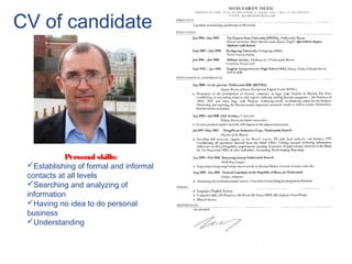 Self Presentation of Guslyakov | PPT