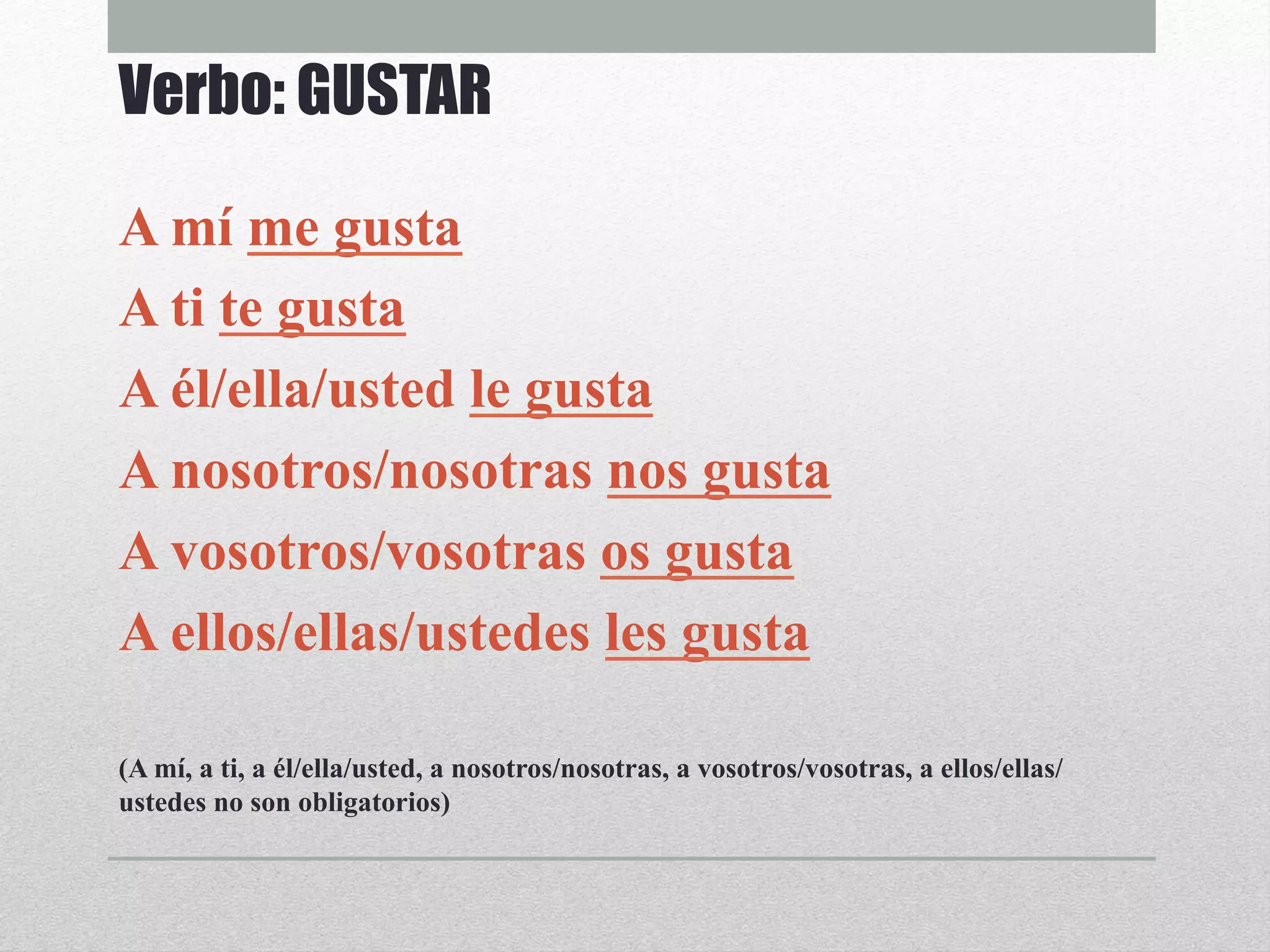 Gustar | PPT