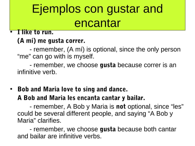 Gustar and Regular Present Tense Verbs Lesson | PPT