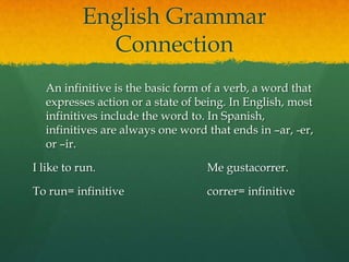 Gustar+infinitive | PPTX