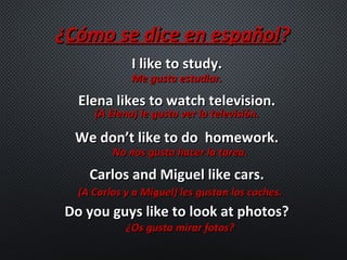 Gustar spanish powerpoint | PPT